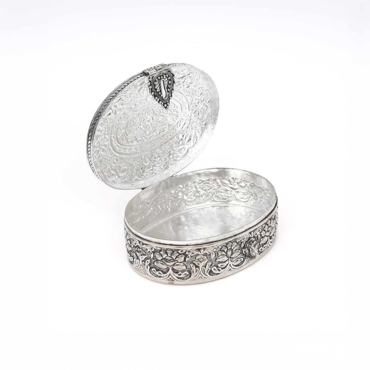 German Silver Oval Multi-Utility Box – Natriel