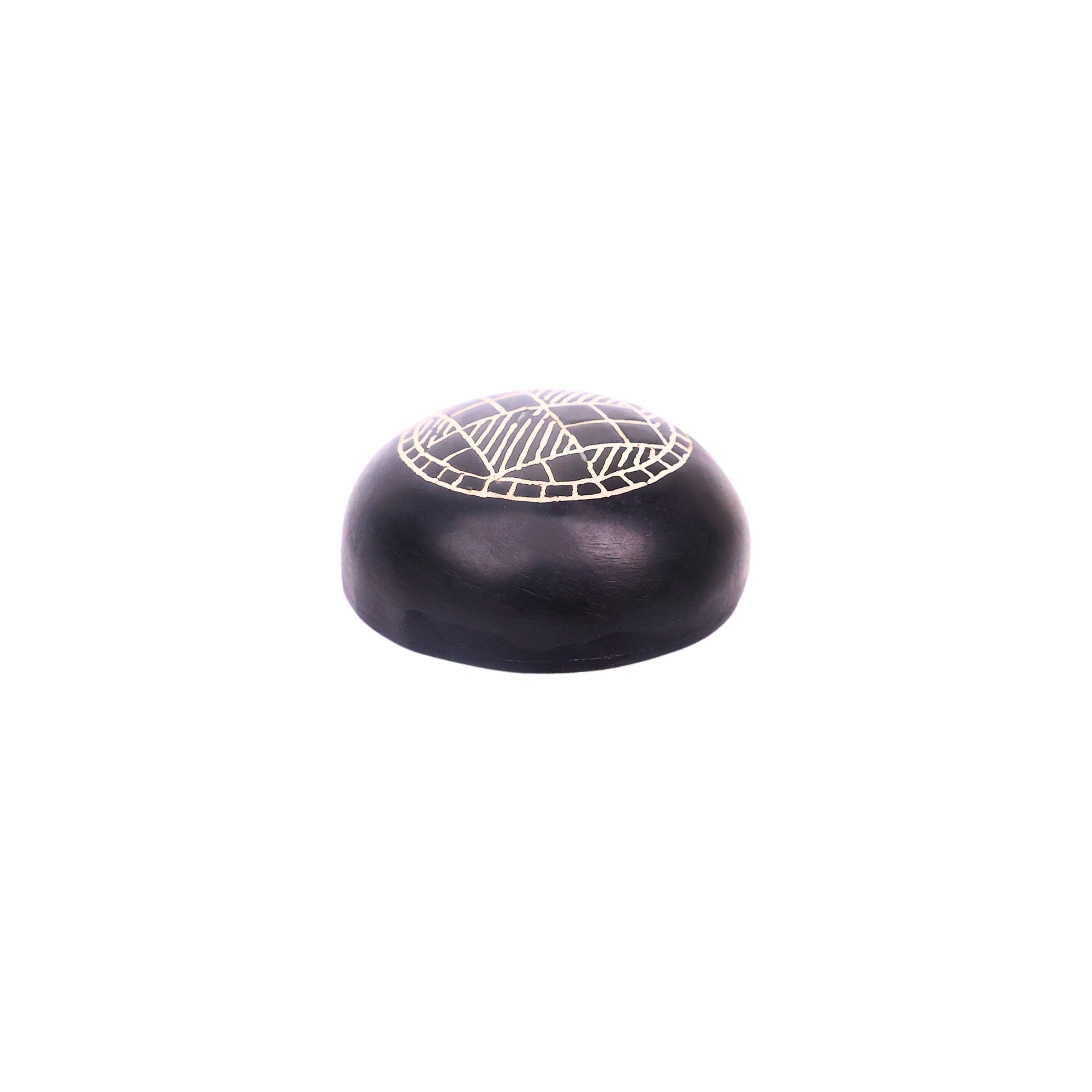 Black Paperweight - Bidri Art - Silver Inlay Work – Natriel