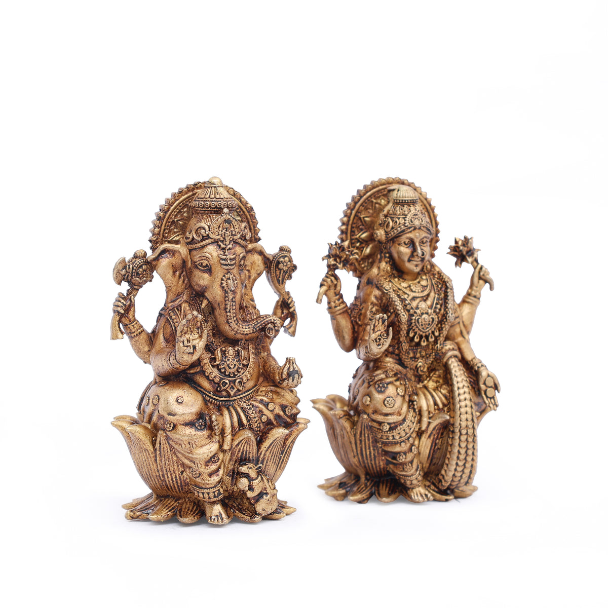Brass Ganesh Lakshmi Set – Work desk Idol – Natriel