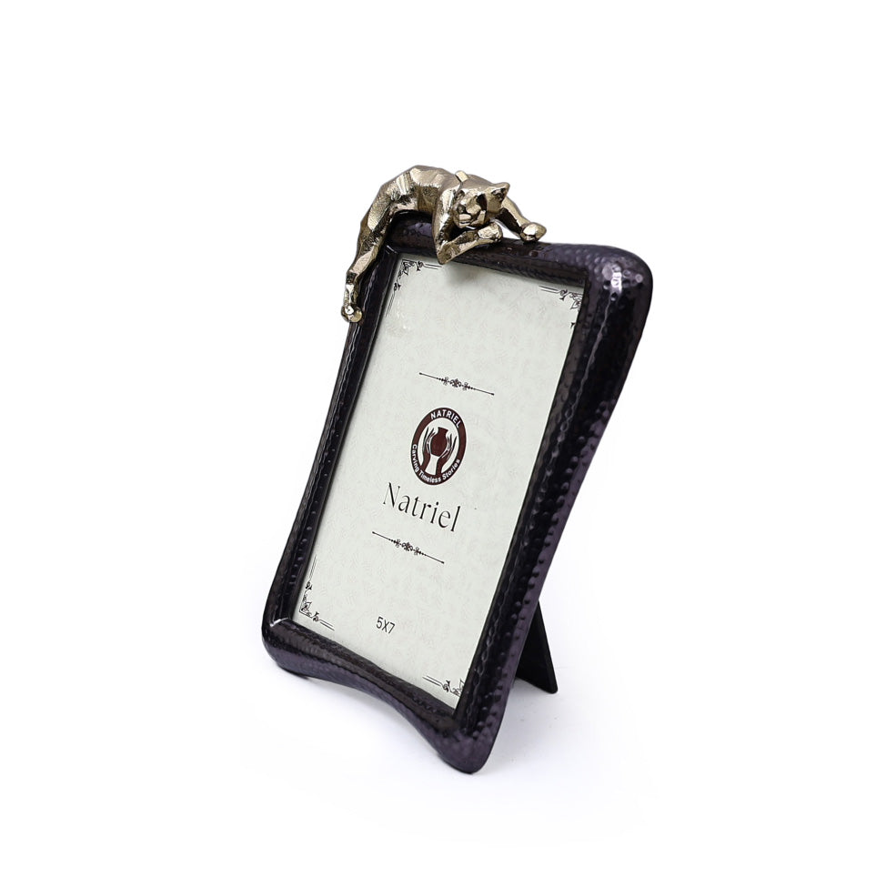 Elegant Silver Panther Decorative Frame - Metallic Photo Frame – Natriel