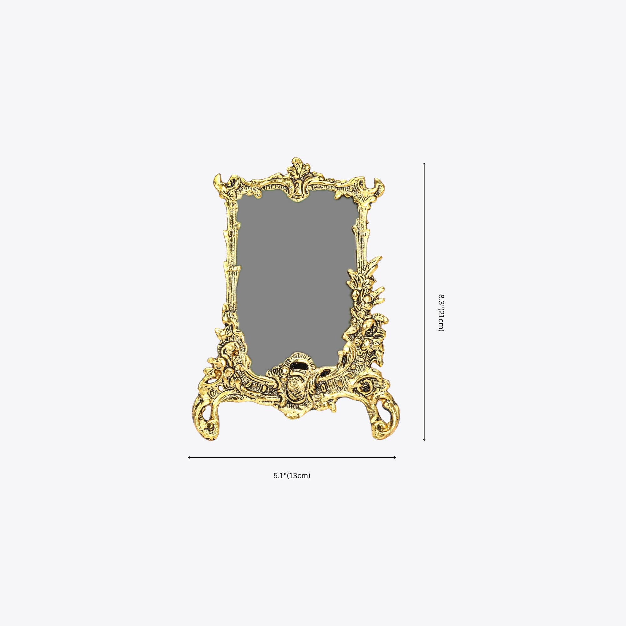 Gold Plated German Silver Photo Frame with Antique Finish – Natriel