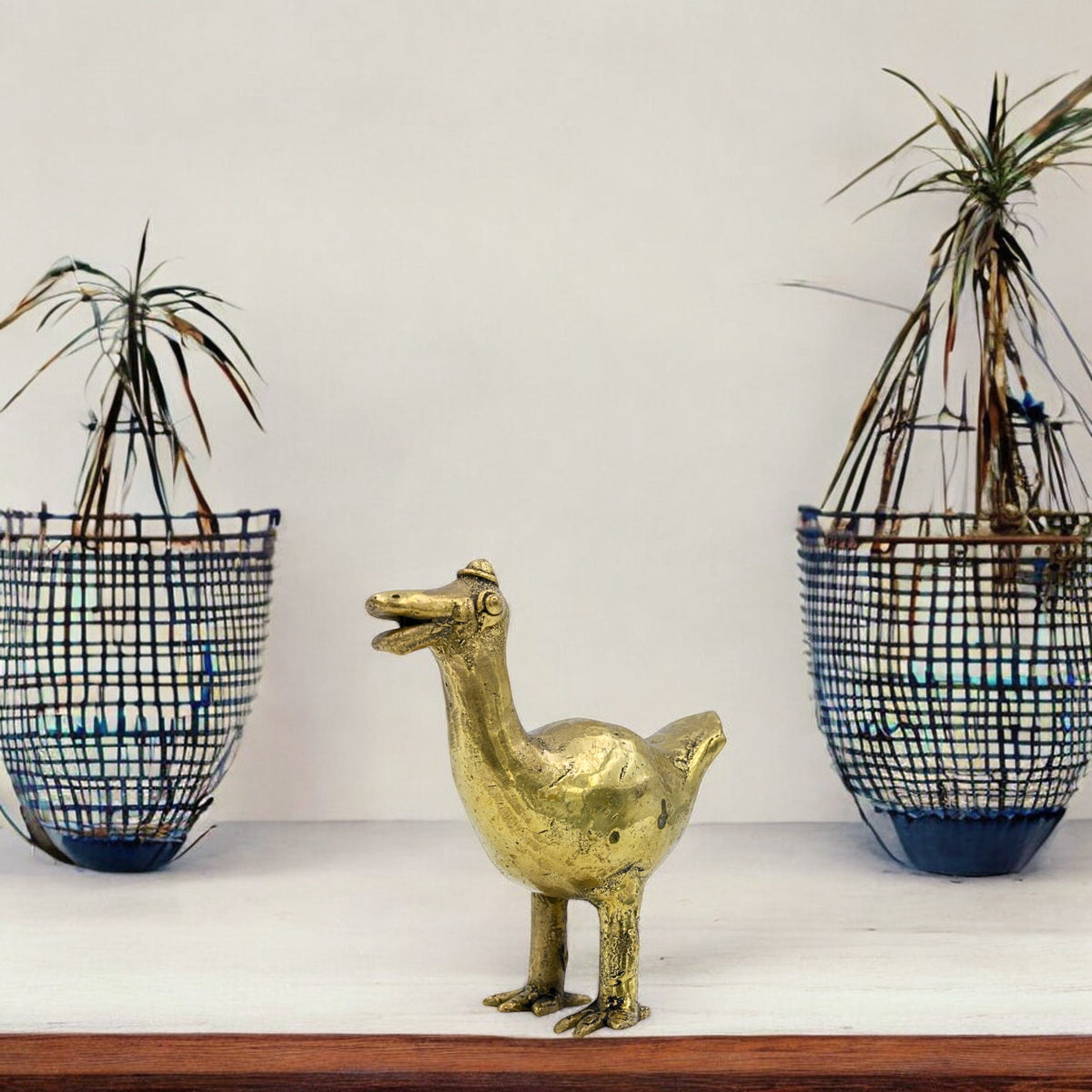 Handcrafted Brass Duck Figurine – Traditional Dhokra Art Decor – Natriel