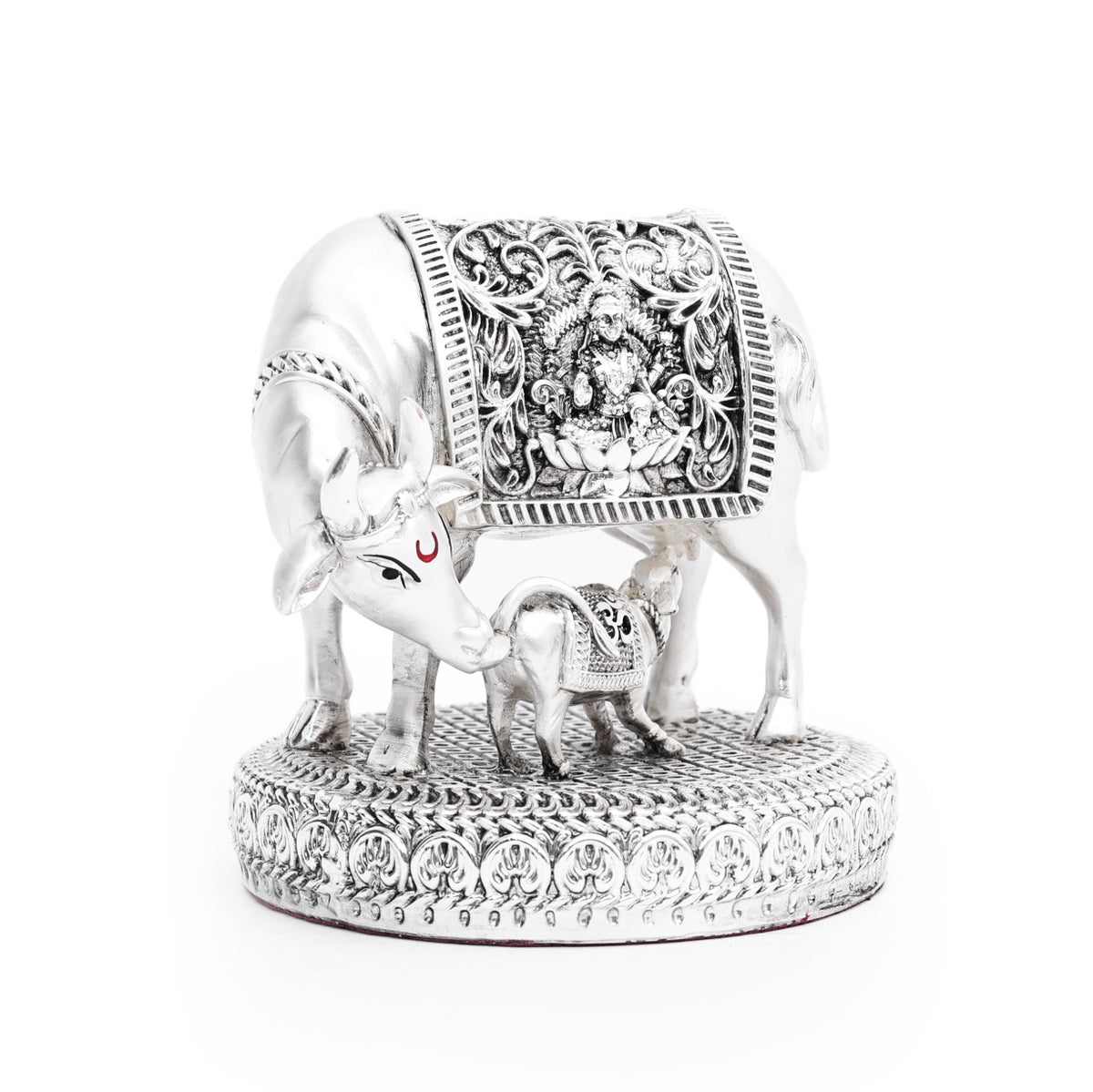 Handcrafted Kamdhenu Cow and Calf with Maha Lakshmi on Saddle - Spirit ...