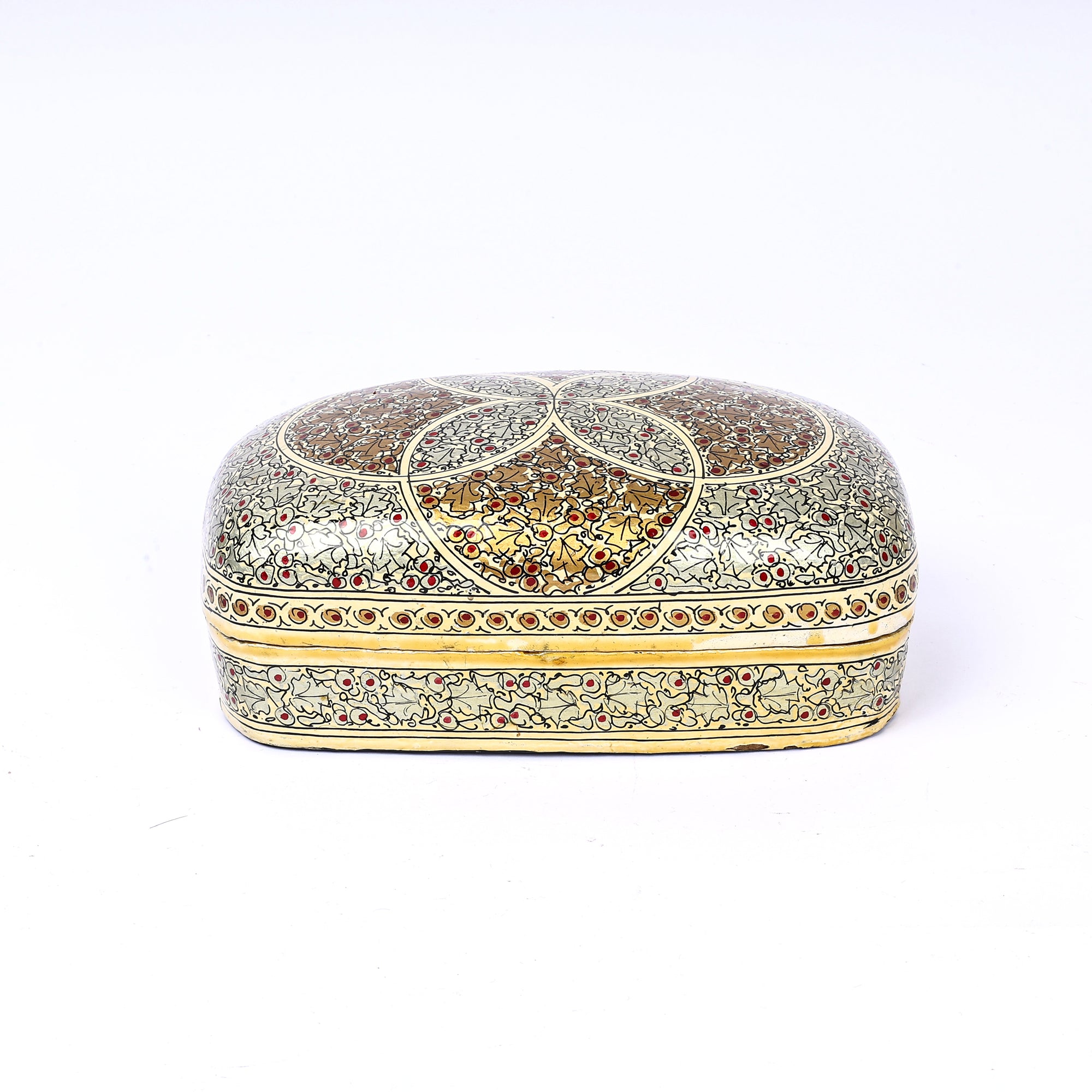 Handcrafted Kashmiri Paper Mache Multi-Utility Box— Light Green and Go ...