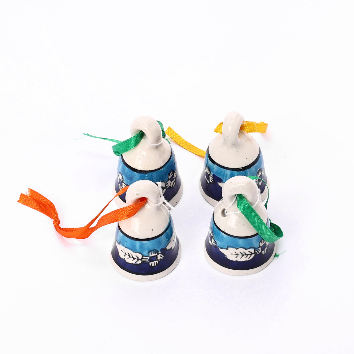Handcrafted Miniature Ceramic Hanging Bells—Set of 4 – Natriel