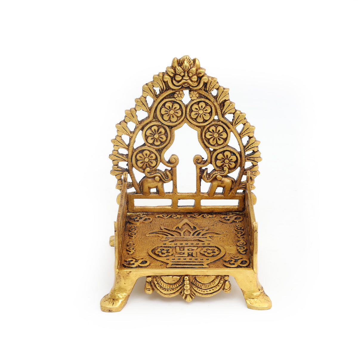 Handcrafted Brass Puja Sinhasan/Throne– Spiritual Decor Item – Natriel