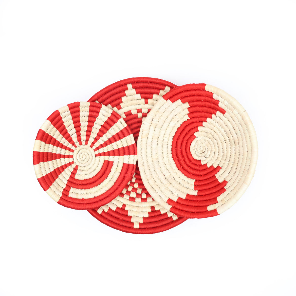 Handcrafted Sabai Grass Wall Art (Set of 3) – Orange Sustainable Wall ...