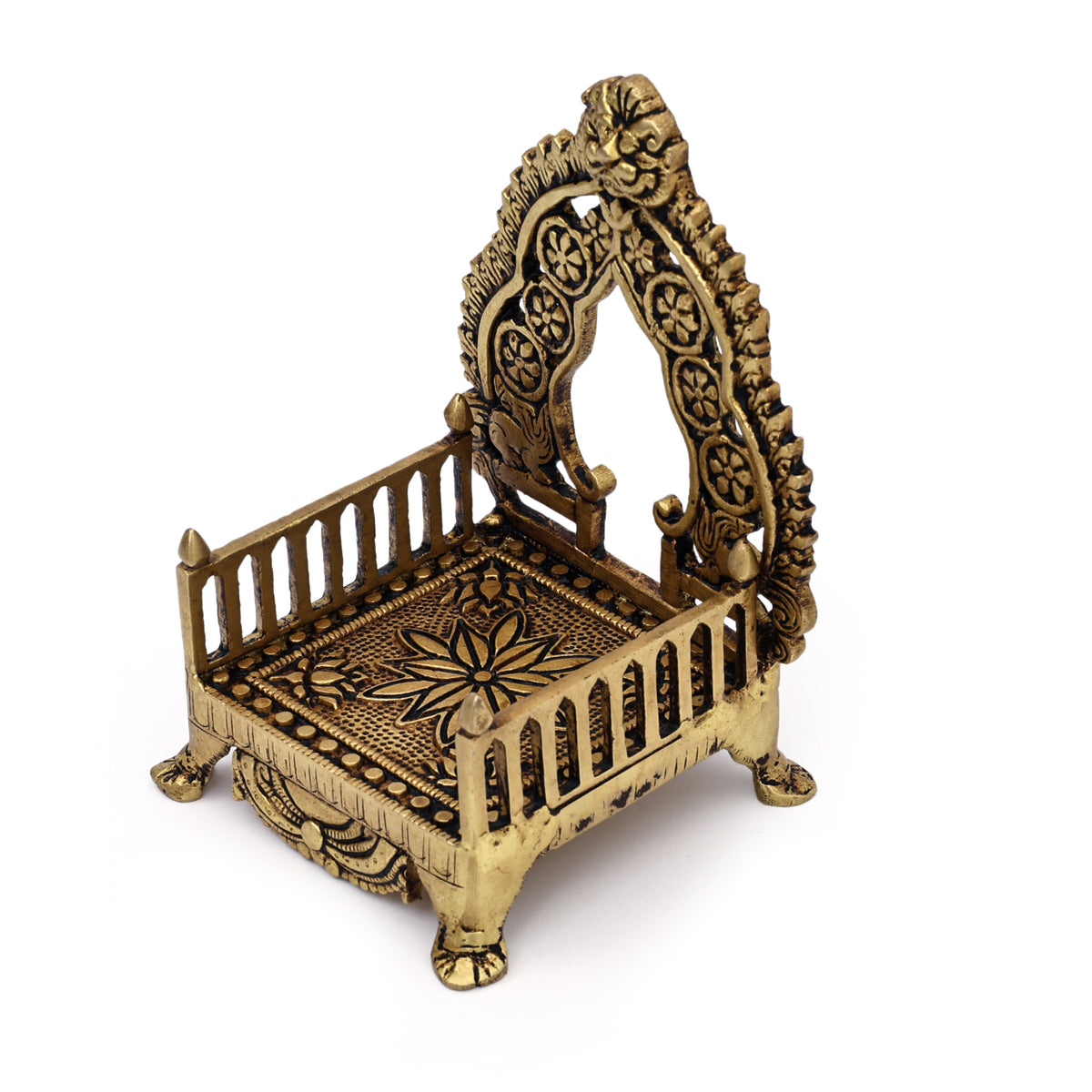 Large Handcrafted Brass Throne for Pooja Room - Spiritual Décor – Natriel