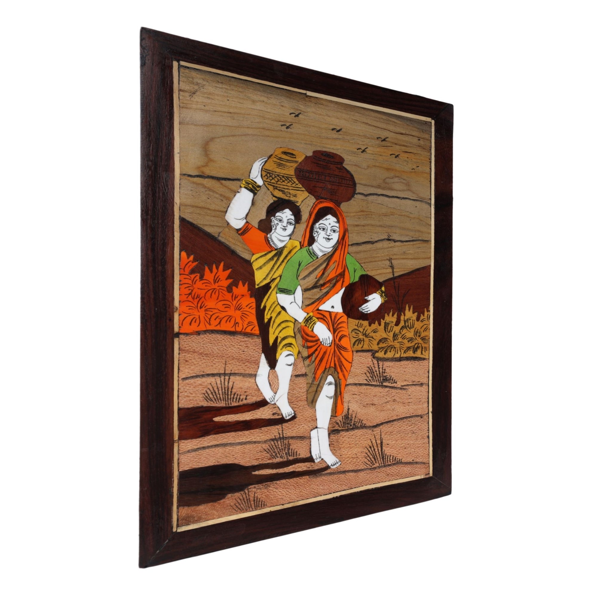 Mysore Inlay Rural Life Wall Decor – Natriel