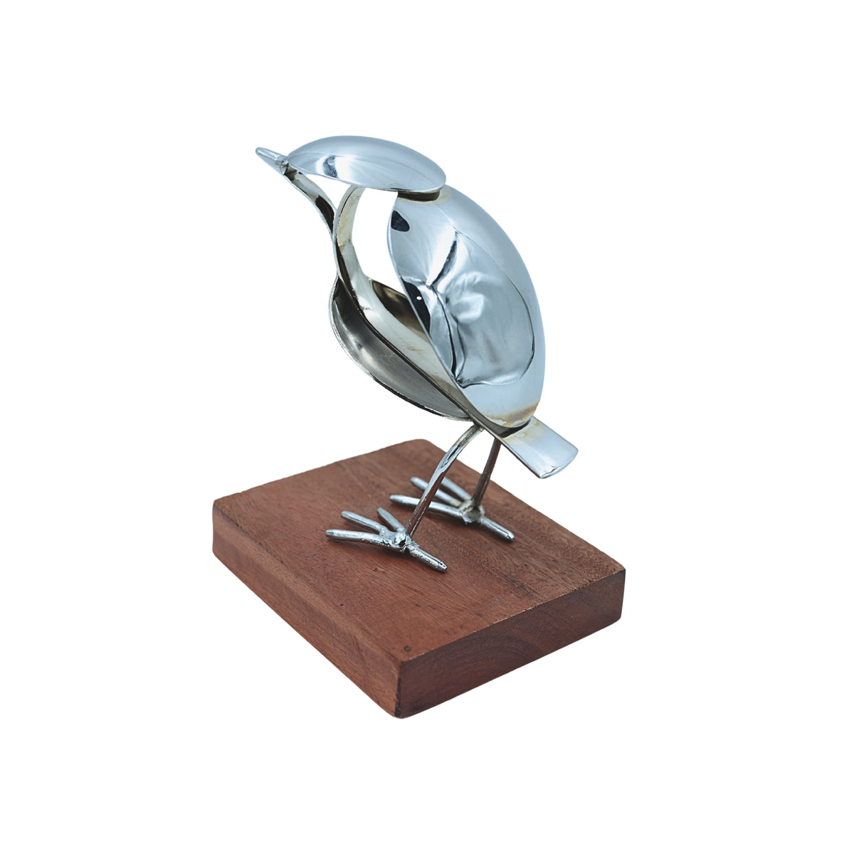 Handcrafted Steel Bird Showpiece – Artistic Decor Made from Recycled C ...